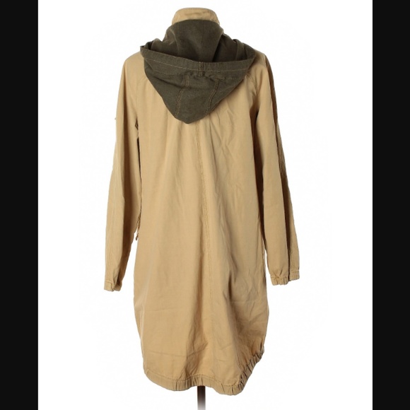 J. Crew | Jackets & Coats | J Crew Long Utility Jacket W Removable Hood ...